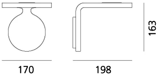 Artemide 1615010A Rea 17 White, nástěnné svítidlo pro nepřímé osvětelní,  25W LED 3000K, šířka 17cm