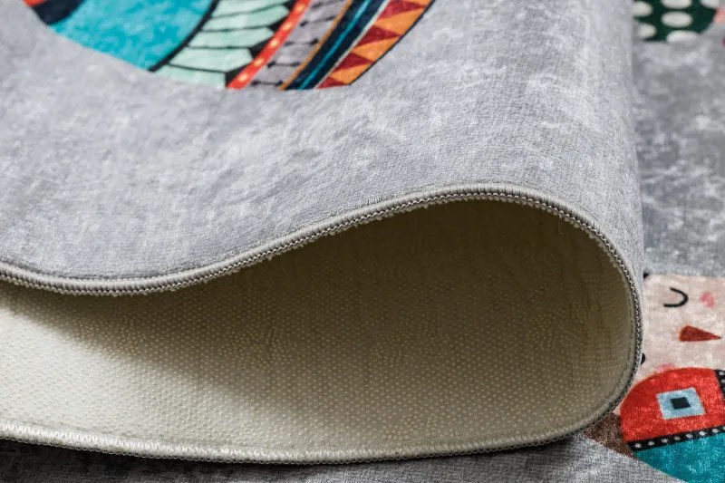 Dywany Łuszczów, Dětský kusový koberec Bambino 2160 Indian grey, 80x150, vícebarevná, dětský pokoj