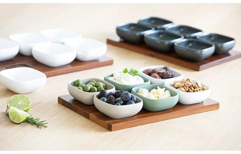 Bílé porcelánové servírovací misky v sadě 6 ks Essentials – Ladelle