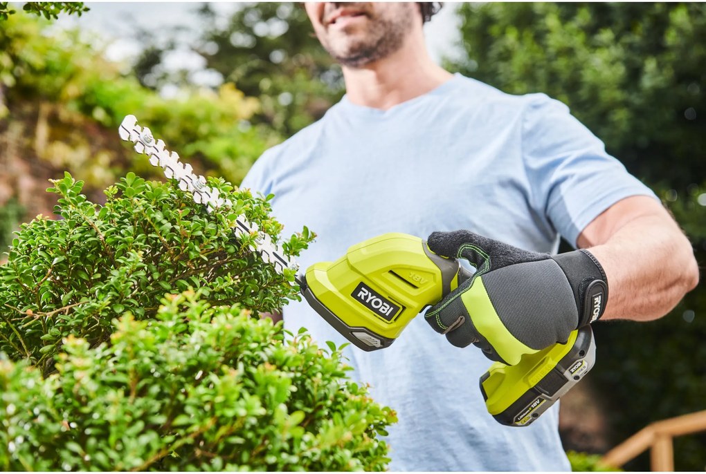 Ryobi RY18GSA-0 18V ONE+ nůžky na trávu/zastřihávač trávy a keřů 2v1 odolné nože z oceli 20 cm