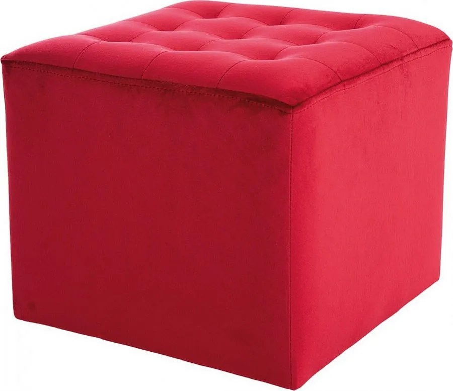 Casarredo - Komfort nábytek Taburet LORI, VELVET červená bordó