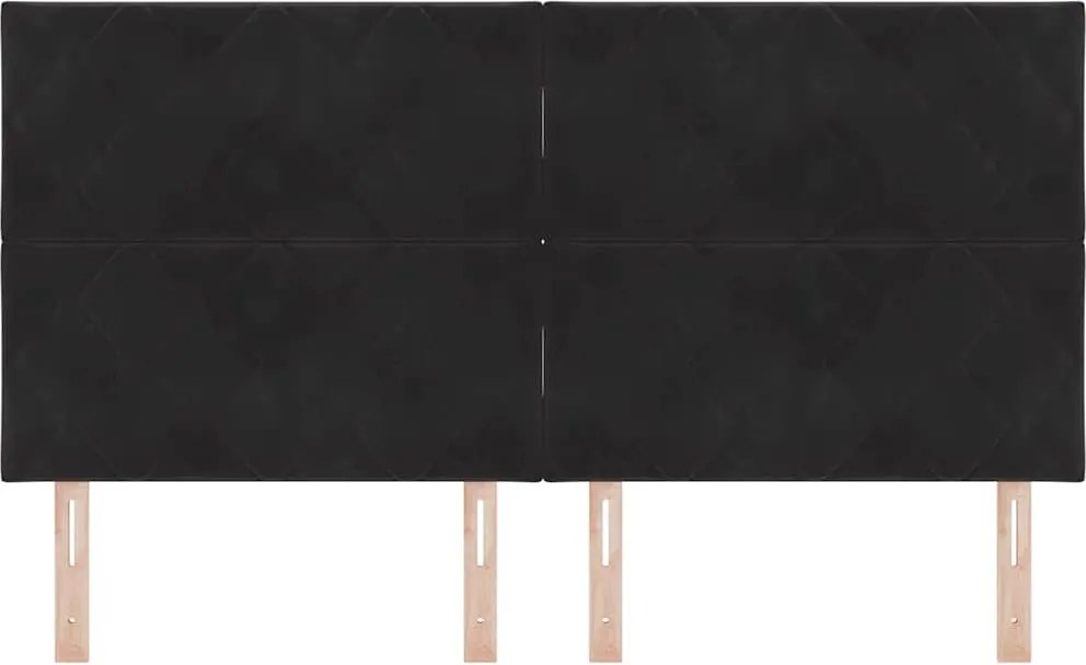 Čelo postele Černý 180 cm samet 3337947