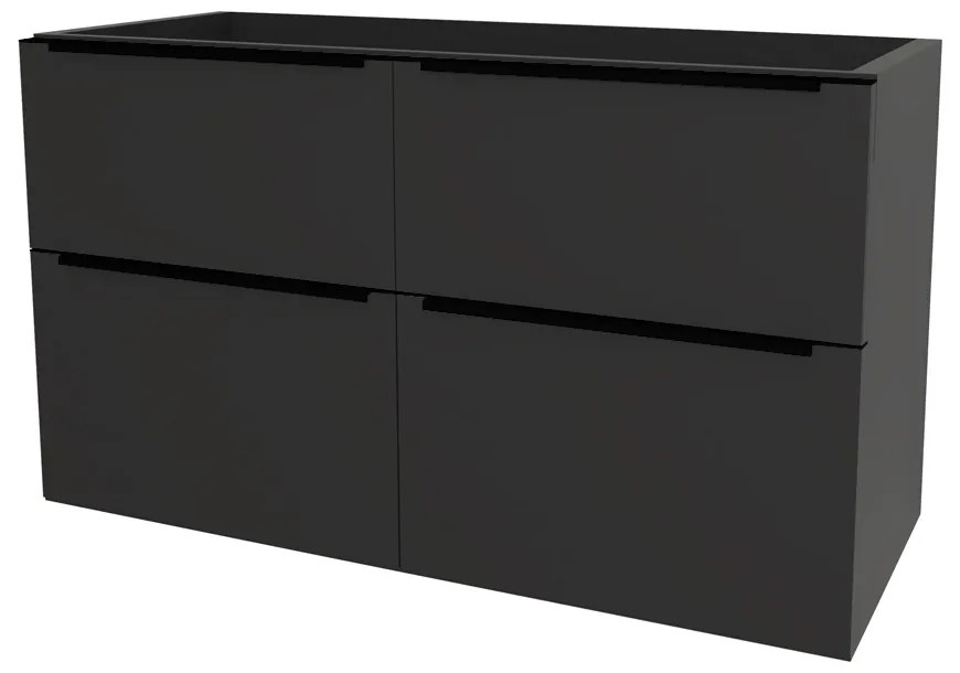 Mereo Mereo, Mailo, koupelnová skříňka 121 cm, černé madlo, Multidecor, CN593SBCIPM