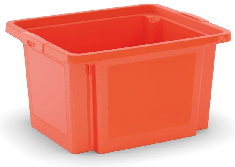 Oranžový plastový úložný box 42x35x23 cm H-Box S – KIS