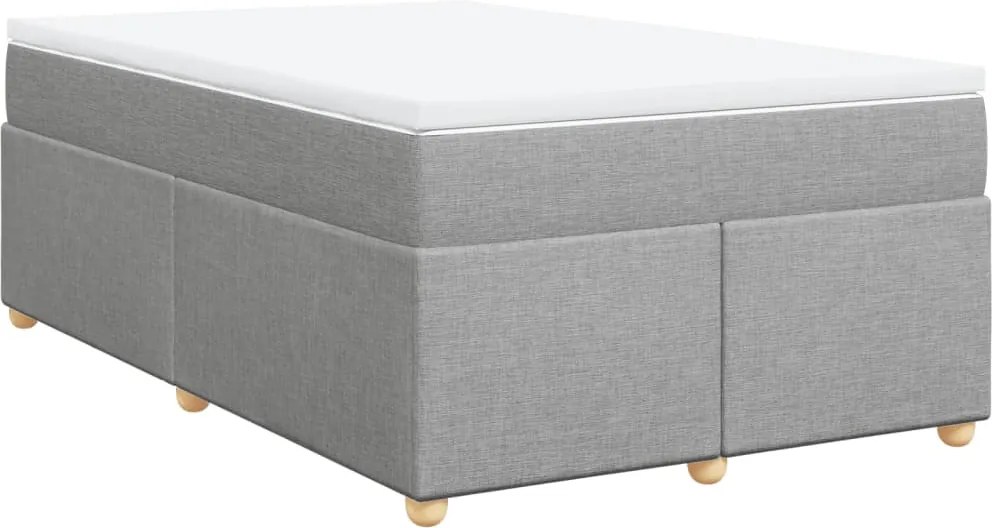 Box spring postel s matrací světle šedá 120 x 200 cm textil 3285366