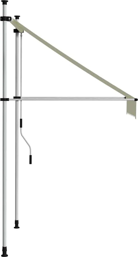 Ručně zatahovací markýza 100 cm krémová 145833