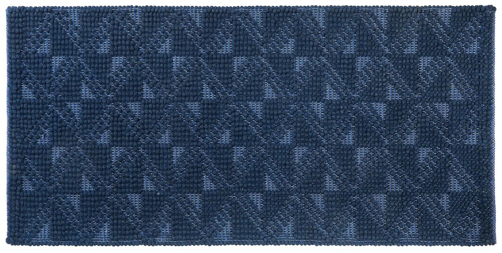 Koberec, krátkovlasá vlna 80 x 150 cm tmavě modrá SAVRAN Beliani