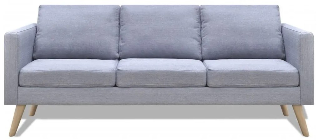 3místná pohovka textil světle šedá 242219