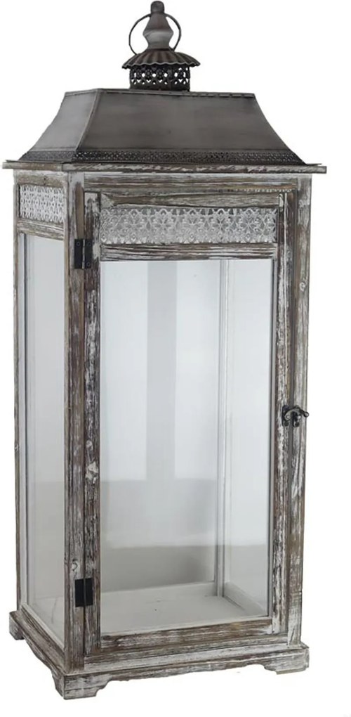 Dřevěná lucerna velká D6044/V velká 84 cm