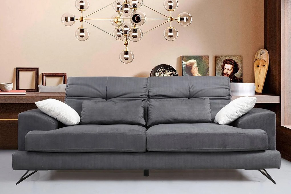 Designová sedačka Heimana 185 cm antracitová