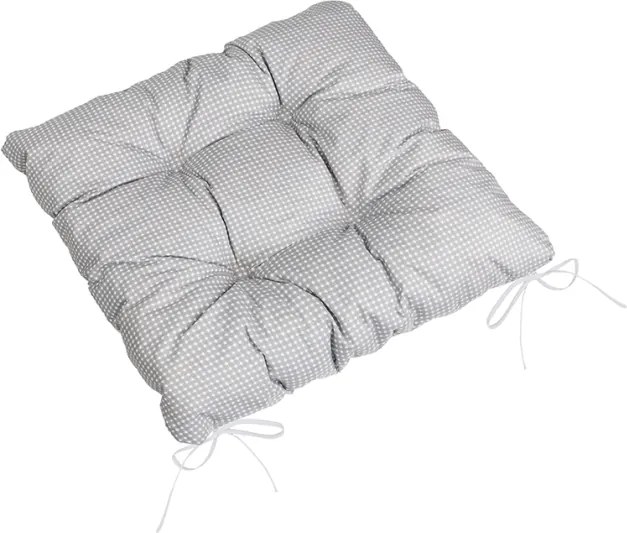 Bellatex Sedák Adéla prošívaný 40x40 cm Kostička Šedá,Bílá