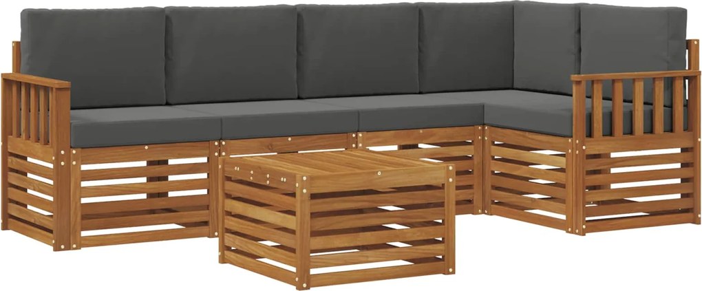 Venkovní pohovková souprava 6 ks Přirozená a Anthracitová 3374842
