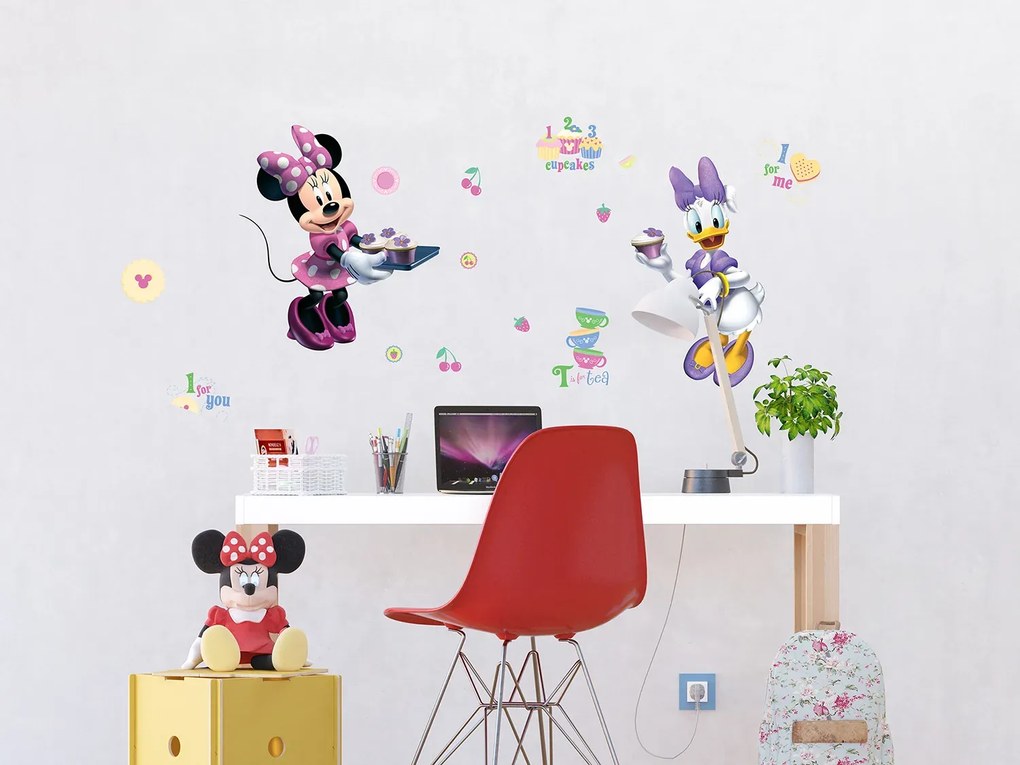 Dětská samolepka na zeď Disney Minnie a Daisy | 65 x 85 cm | DDK856