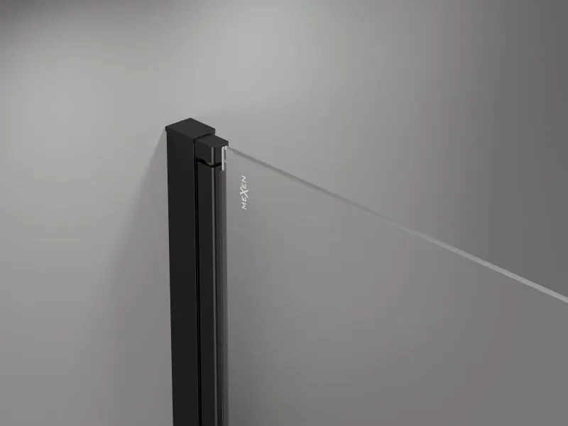 Mexen Mist-B sprchové dveře otevírací 60 cm, transparentní, černé - 8A2-060-000-70-00