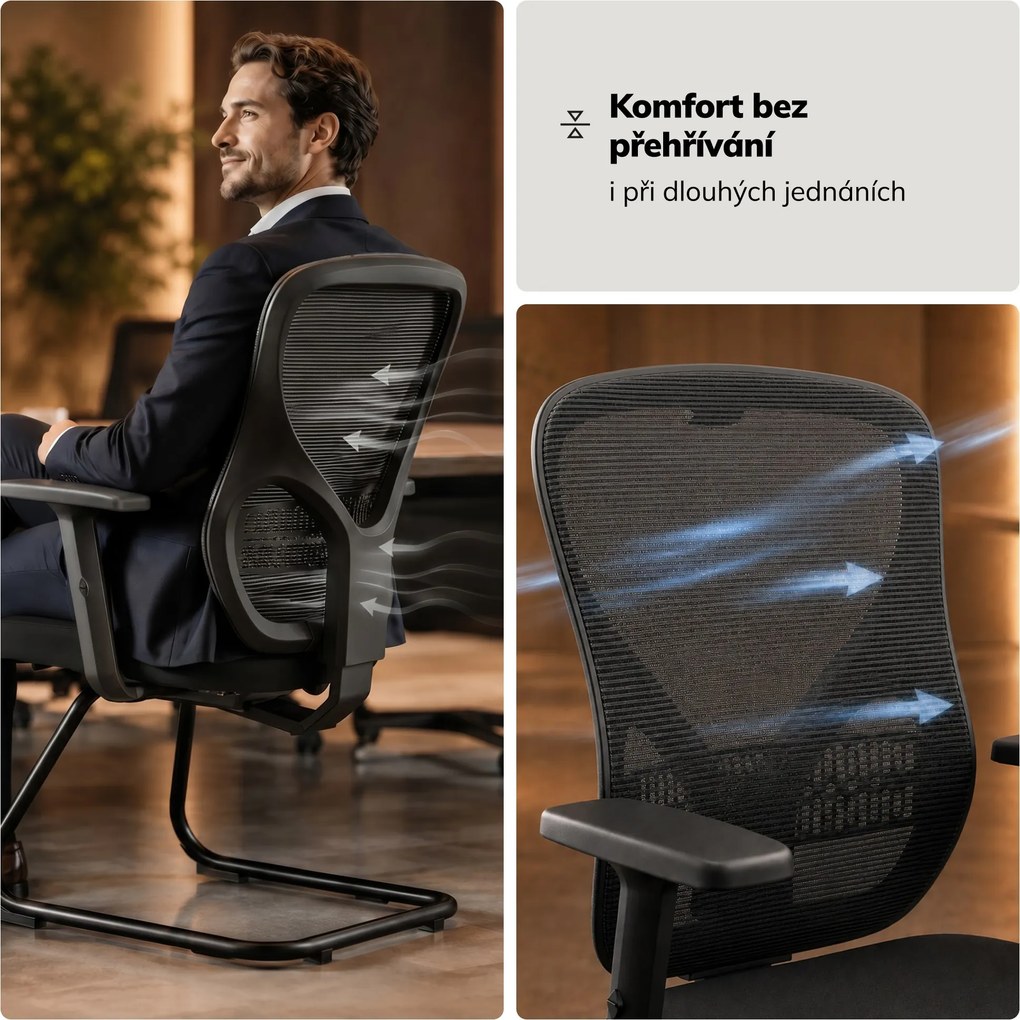 Kancelářská konferenční židle černá: ORBIT