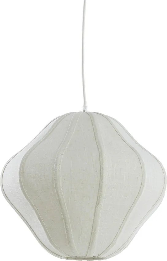 Krémové závěsné svítidlo s textilním stínidlem ø 10 cm Sukau – Light & Living