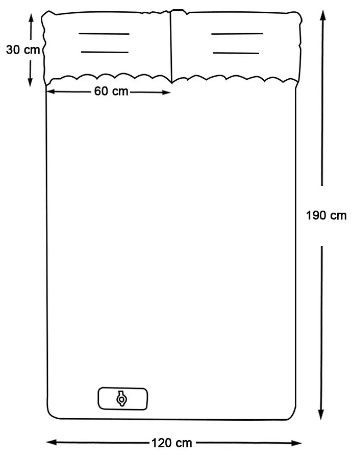 Dvoulůžková turistická matrace, zelená