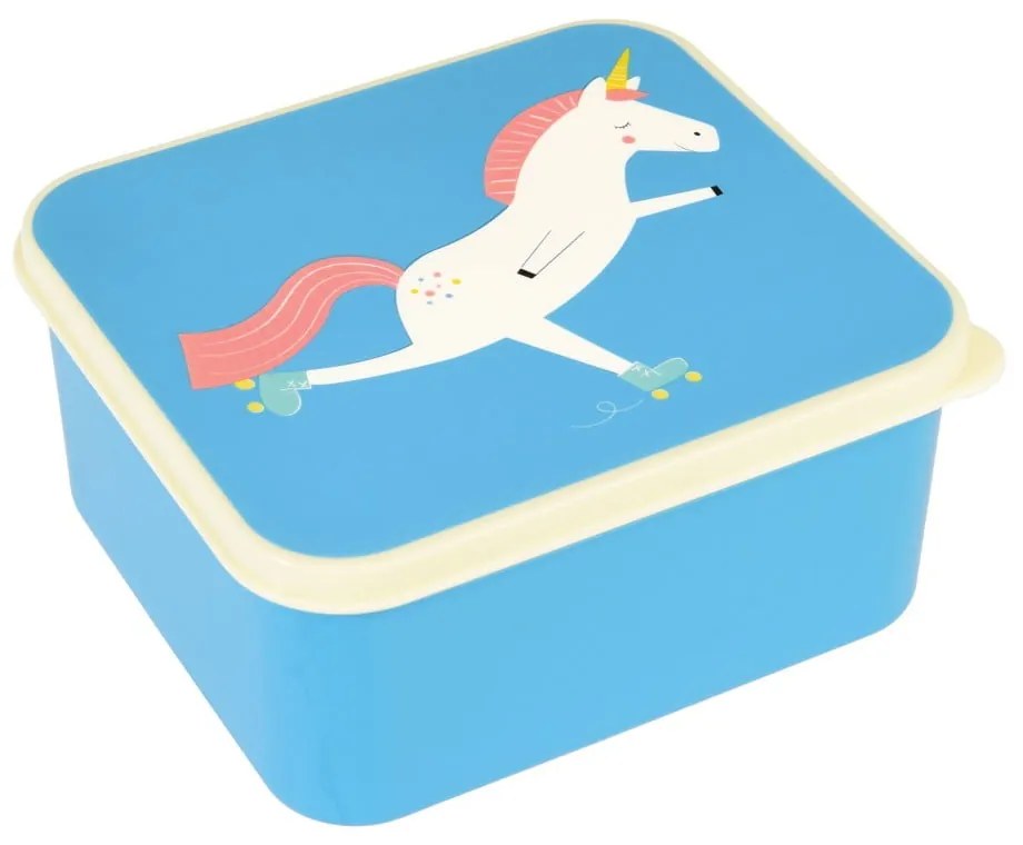 Modrý svačinový box s jednorožcem Rex London Magical Unicorn