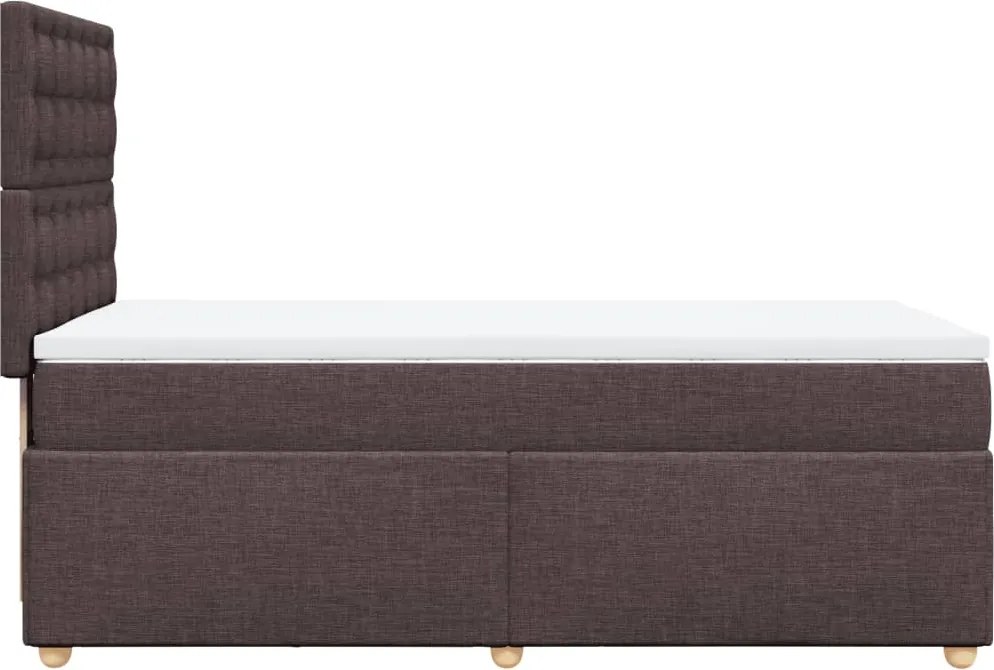 Box spring postel s matrací tmavě hnědá 80x200 cm textil 3291124