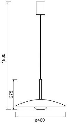Mantra Lidia, moderní stahovací svítidlo LED 12W 3000K, café, průměr 46cm