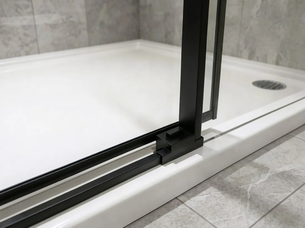 Gelco Luxor Black sprchové dveře do niky 120 x 200 cm posuvné černá čiré sklo GU1212B