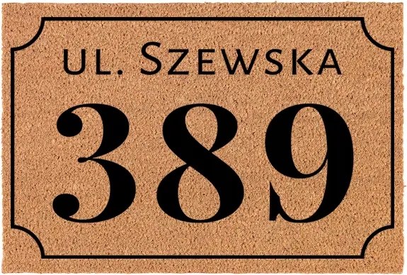 Vstupní Rohožka 40X60 Béžová Ulice A Číslo Prostoru, Ve Kterém Bydlíte