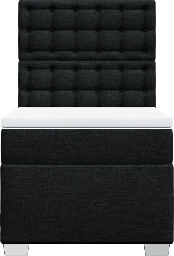 Box spring postel s matrací černá 100 x 200 cm textil 3290415