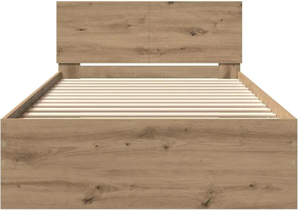 Rám postele s čelem s čelo Dub artisan 203 x 104 x 70 cm 3376051