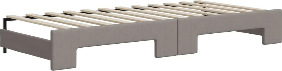 Válenda s přistýlkou a matracemi taupe 80 x 200 cm textil 3197204
