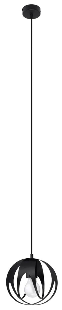 Závěsné svítidlo Tulos 1, 1x černé kovové stínítko