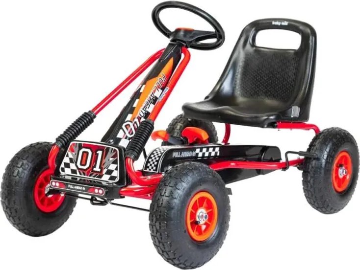 Dětská šlapací motokára Go-kart Baby Mix Razor červená
