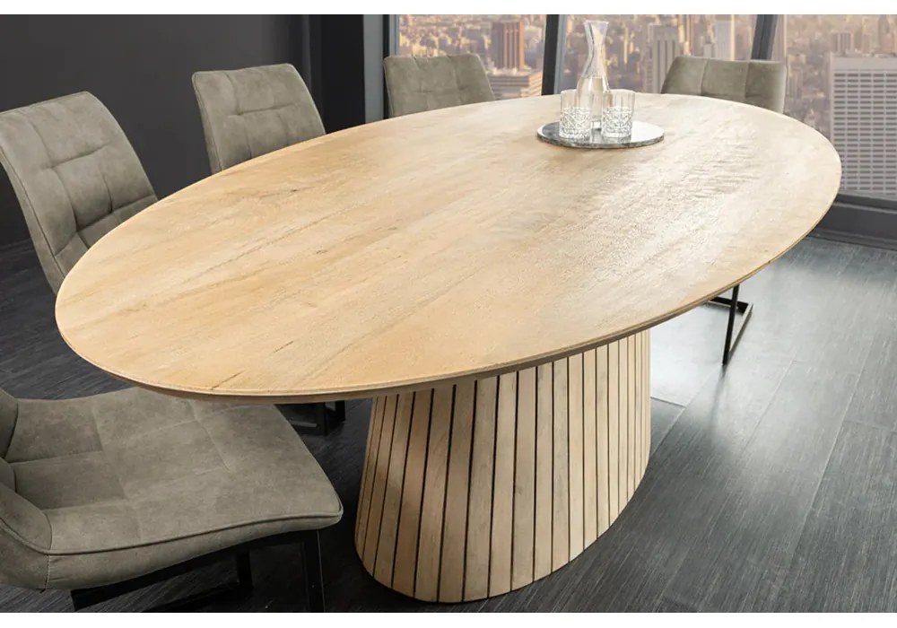 Massive home | Jídelní stůl ART DECO 220cm ovál  mango