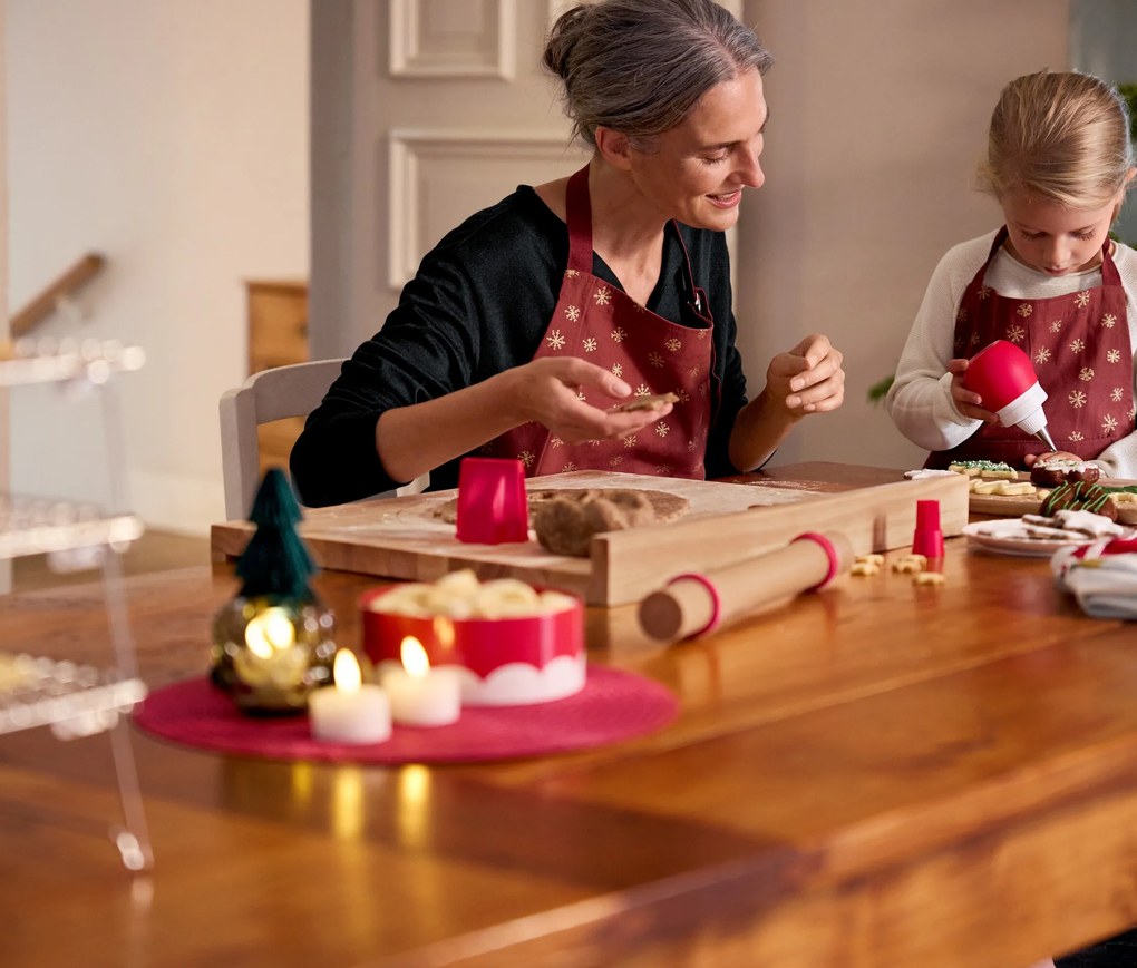 Tchibo - Zdobicí láhev 2 v 1 - barva: červená