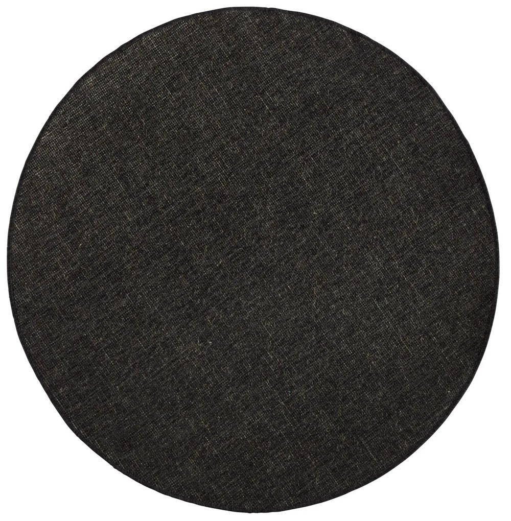 NORTHRUGS - Hanse Home koberce Kusový koberec Twin-Wendeteppiche 103096 schwarz creme kruh – na ven i na doma - 200x200 (průměr) kruh cm