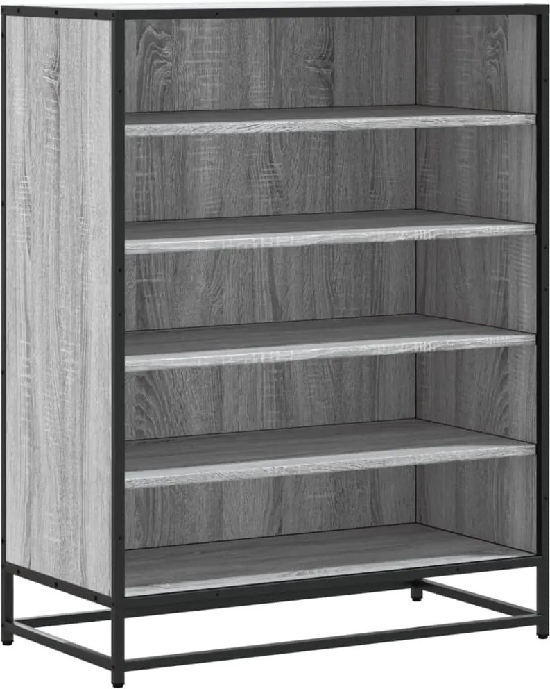 Botník šedý sonoma 75 x 38 x 97,5 cm kompozitní dřevo a kov 3300873