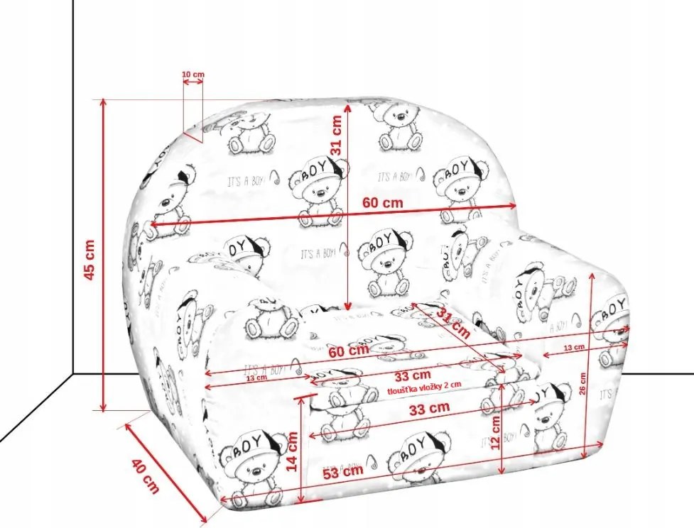 Dětské křesílko LINCOLN -  starorůžové