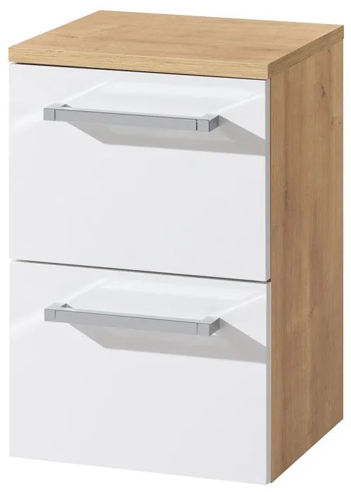 Mereo Mereo, Bino koupelnová skříňka 50 cm, spodní, bílá, dub, CN674