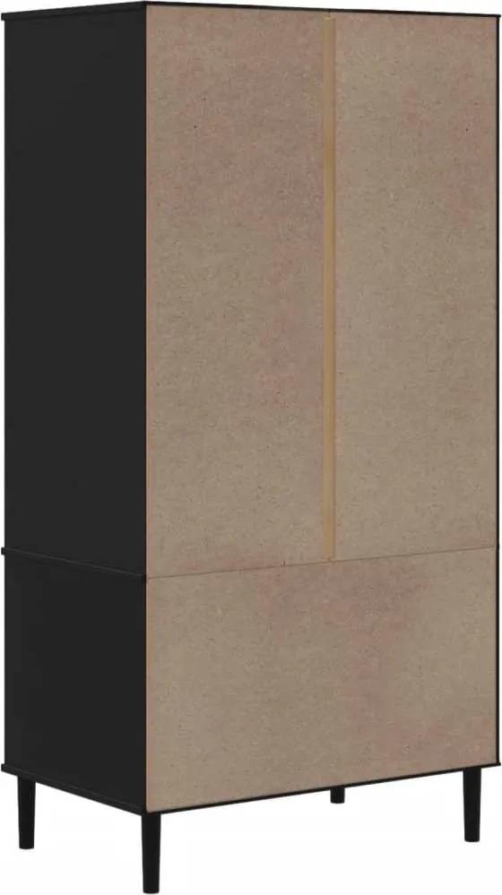 vidaXL Šatní skříň SENJA ratanový vzhled 90x55x175 cm borovice [358036] Barva: Bílá