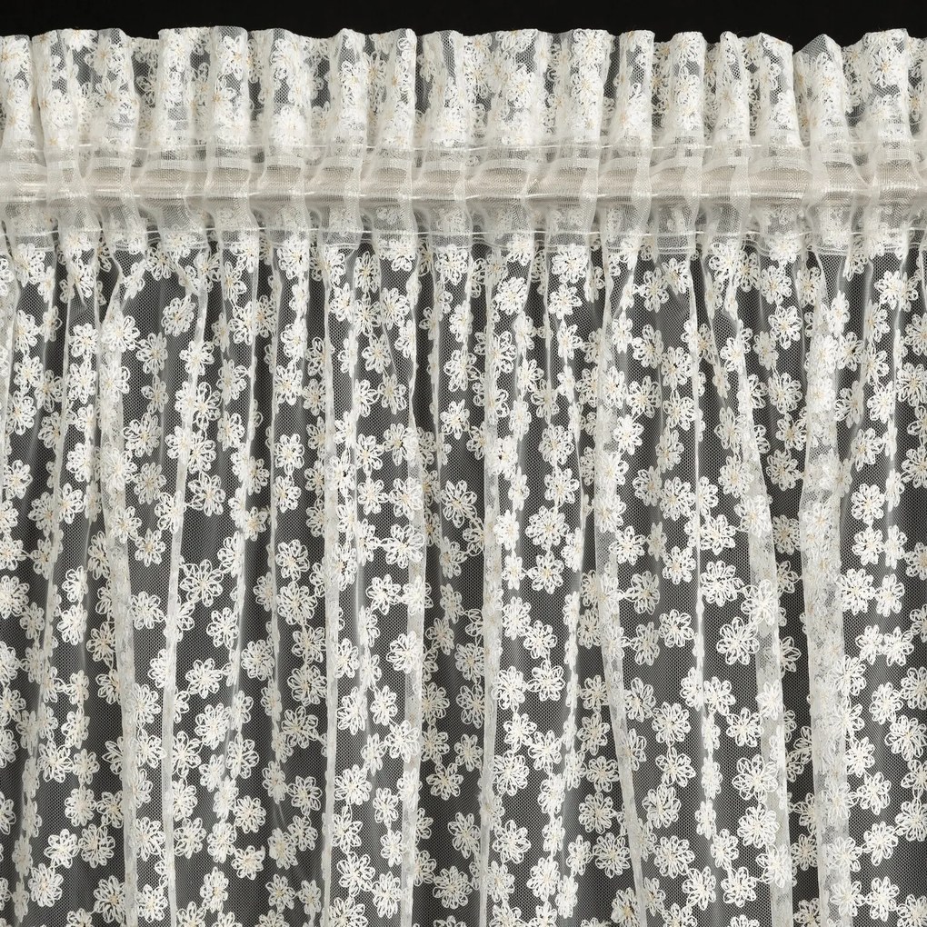 ZÁCLONA NA PÁSCE DAISY 140X270 CM BÍLÁ