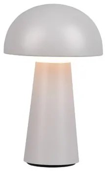 Trio r52176177 led venkovní stolní svítidlo lennon 1x2w | 180lm | 3000k | ip44 - 4 fázový dotykový stmívač, baterie, usb, šedá