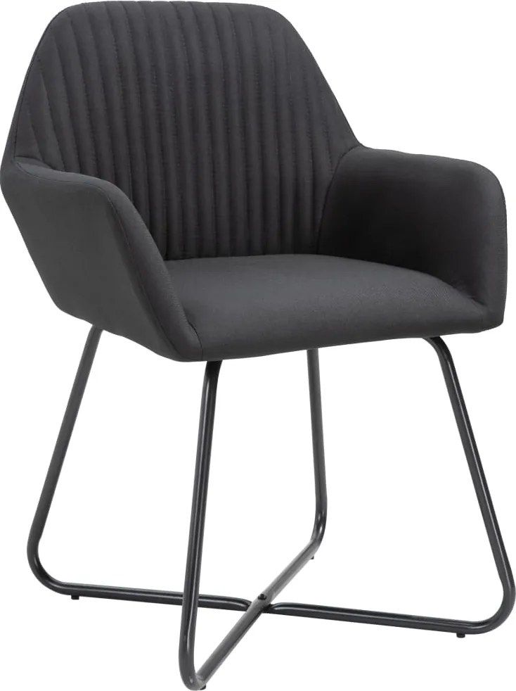 Jídelní židle 2 ks černé textil 249813