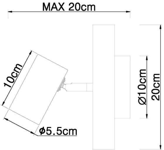 Globo 57913-1 - Nástěnné bodové svítidlo HERTI 1xGU10/5W/230V dřevo/kov