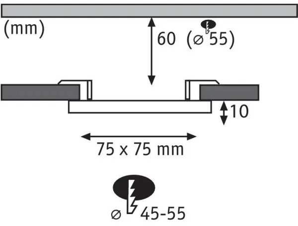 Paulmann 92387 - LED/4,5W IP44 Koupelnové podhledové svítidlo VARIFIT 230V