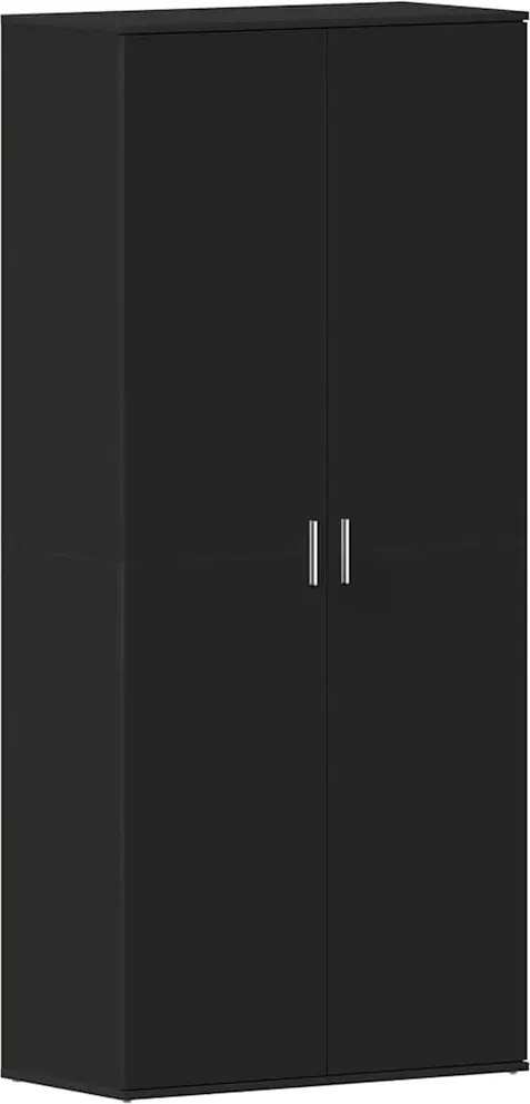 Skříň na obuv 80 x 39 x 178 cm Kompozitní dřevo Černá 3333867