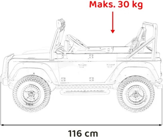 Elektrické autíčko Land Rover Defender 110 SVX černé