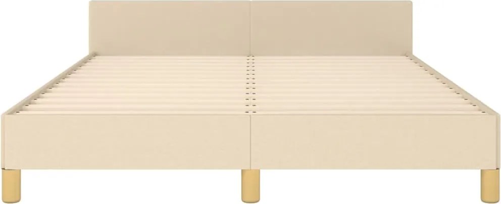 Rám postele bez matrace krémový 140 x 200 cm textil 3125386