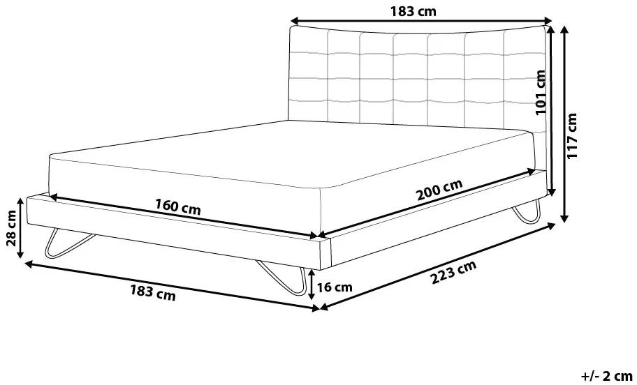 Manželská postel 160 cm LANEL (s roštem) (šedá). 1007300