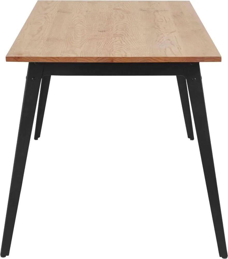 Danish style Jídelní stůl Milt, 160 cm, borovice / černá