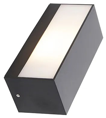 Moderní nástěnná lampa černá se světelným efektem IP54 - Houks