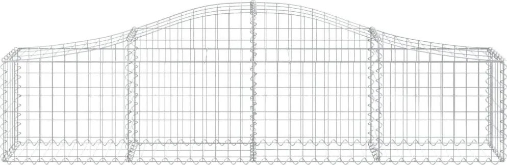 vidaXL Klenutý gabionový koš 200 x 30 x 40/60 cm pozinkované železo [153382]